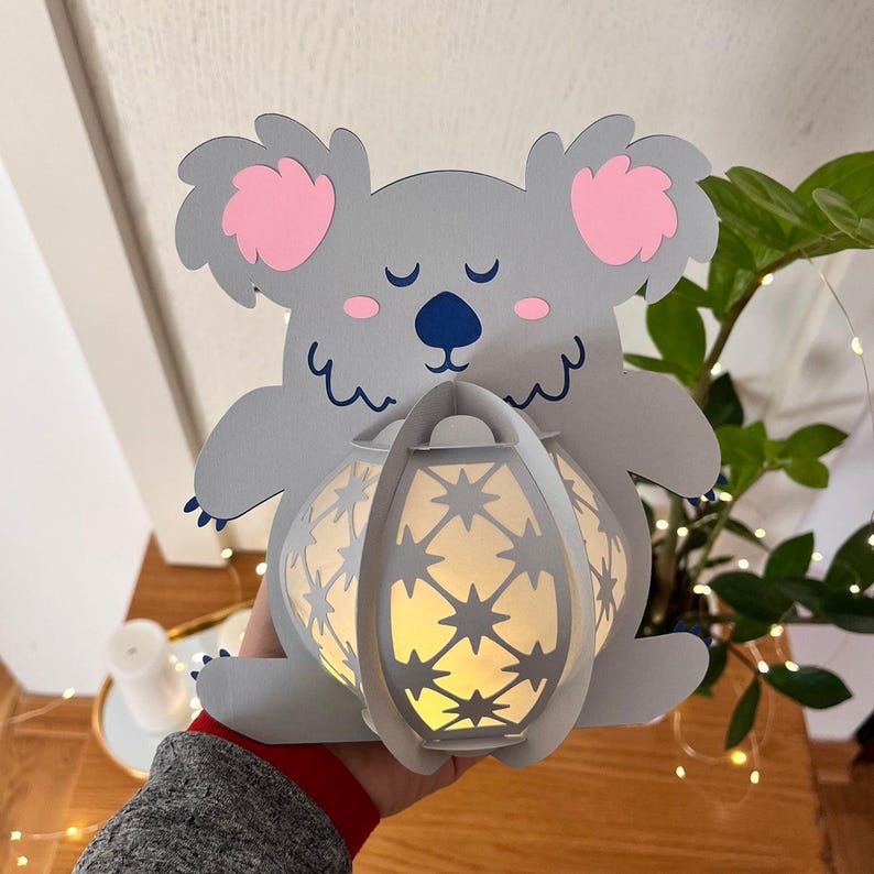Koala Paper Lantern SVG – DIY Kit & Light Box, Cricut Project - Etsy