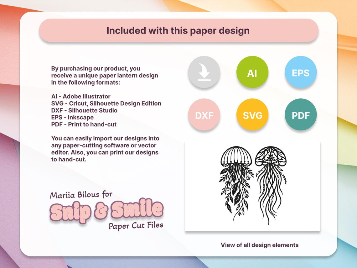 Jellyfish SVG Bundle, Jellyfish Design for Cricut & Silhouette, Sea ...