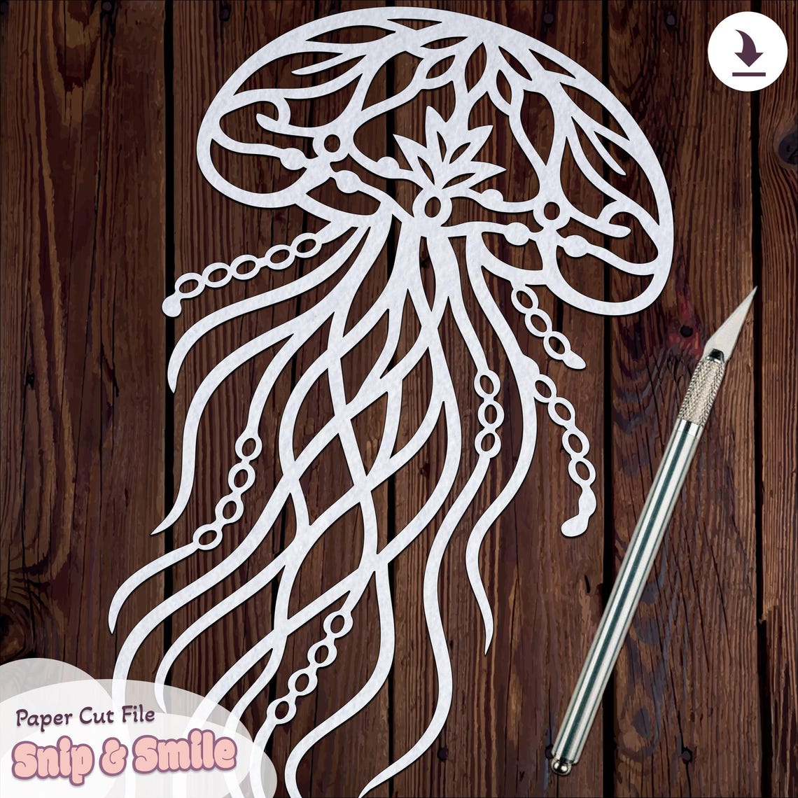 Jellyfish SVG Bundle, Jellyfish Design for Cricut & Silhouette, Sea ...