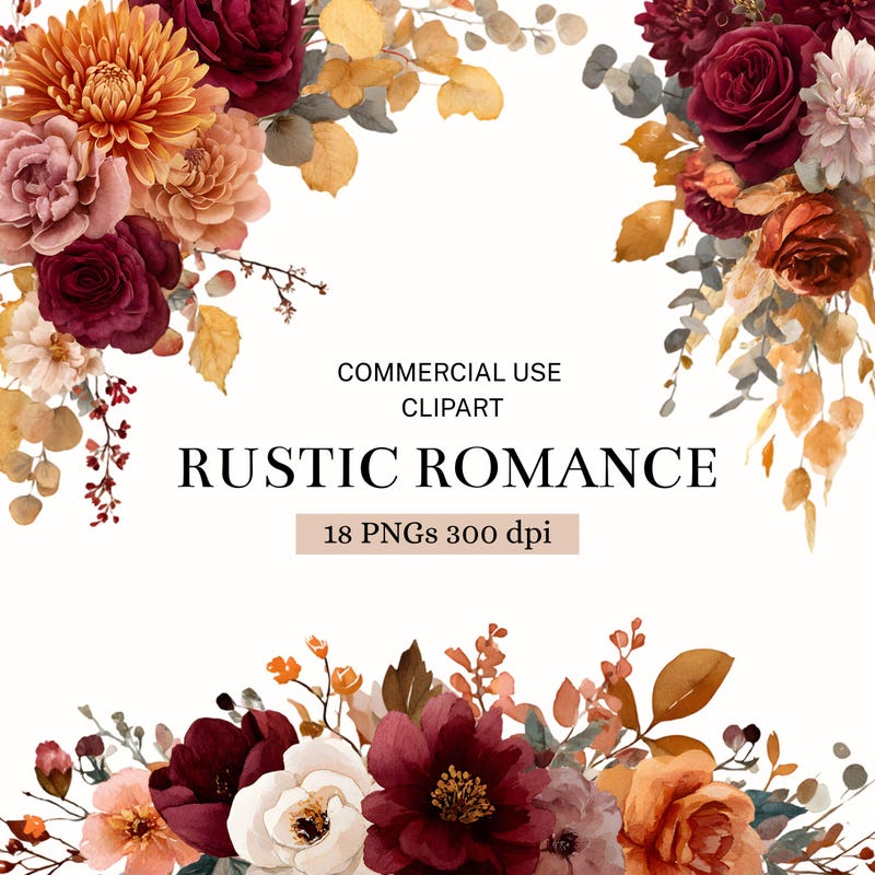 Wedding Clip Art Florals - Etsy