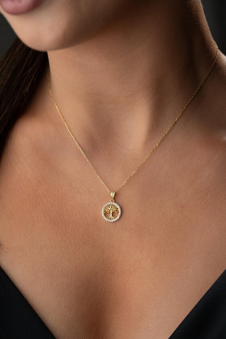 Family Tree Pendant Necklace Ancestry Jewelry Heritage Keepsake Mothers ...