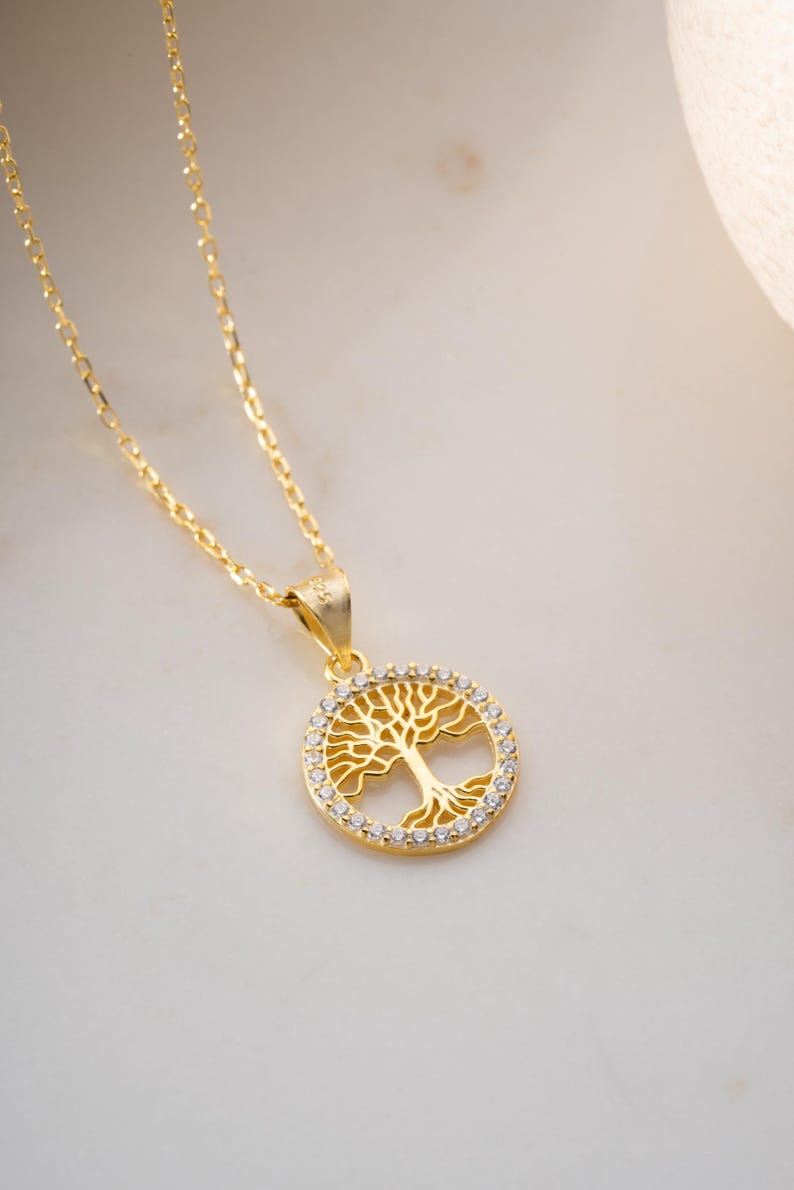 Family Tree Pendant Necklace Ancestry Jewelry Heritage Keepsake Mothers ...
