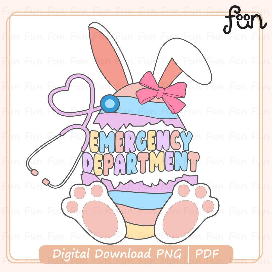 Easter Emergency Department Png, ER Nurse Easter Png, Bunny Nurse Png ...