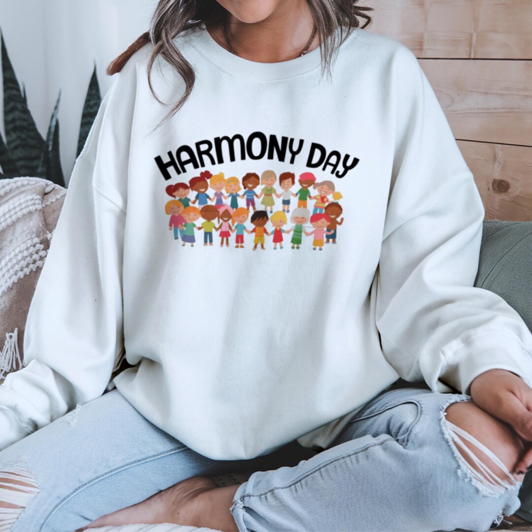 Harmony Day - Vibrant Multiethnic Children Crewneck Sweatshirt - 21st ...