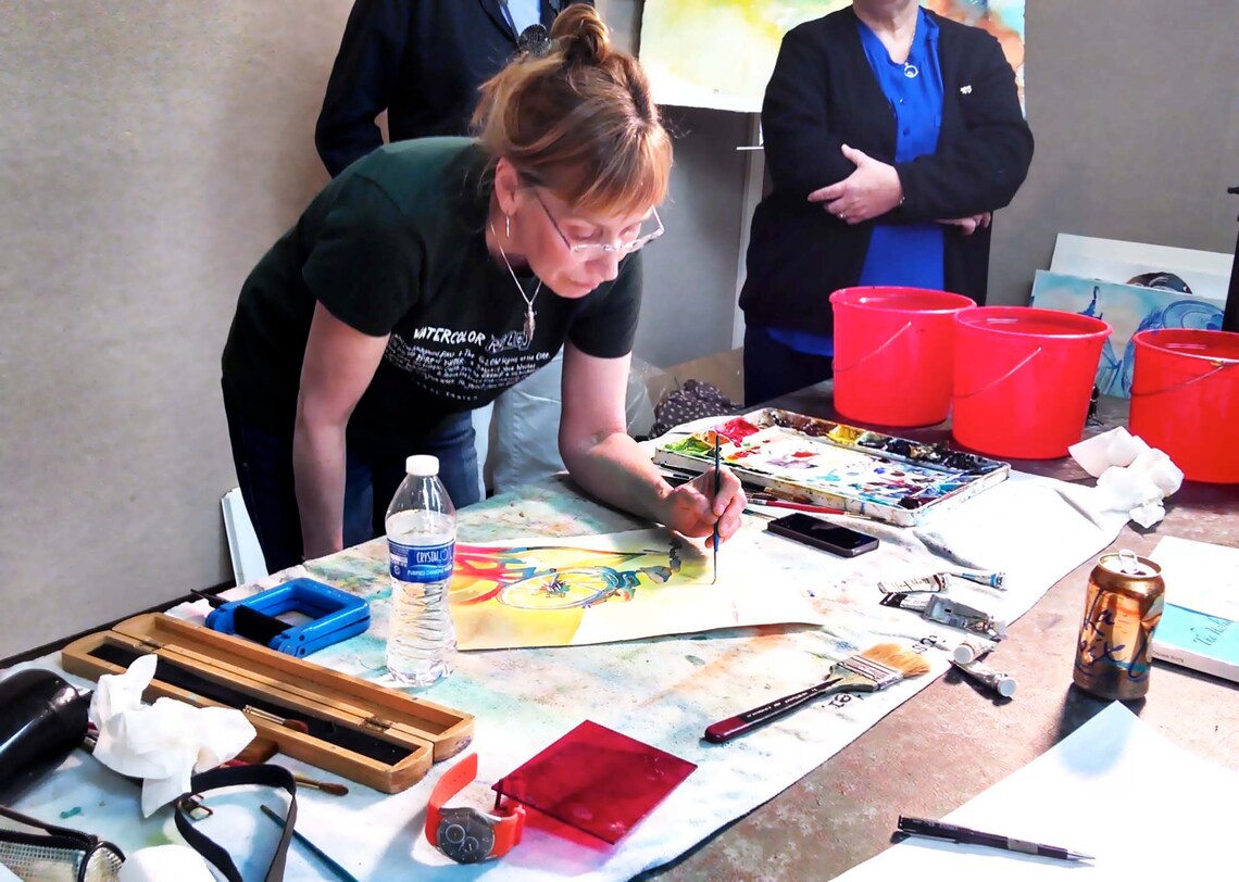 JEWEL SWIM Woman in Water Colorful Watercolor Print of Woman Underwater ...