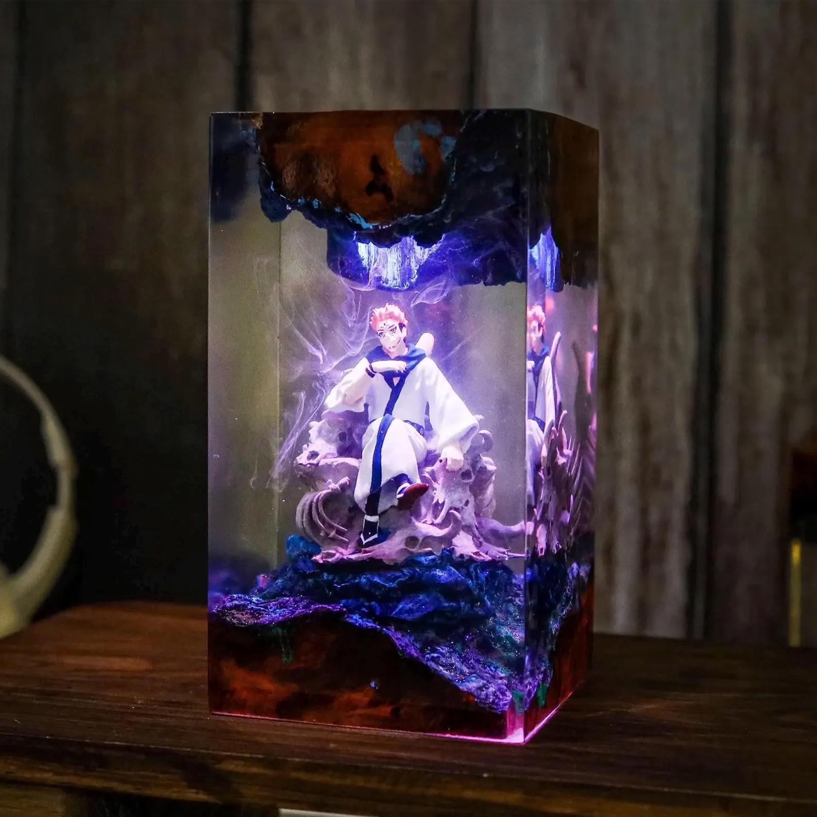 Ryome/n Suku.na Anime Epoxy Resin Wood Lamp Night Light Unique Her Him ...