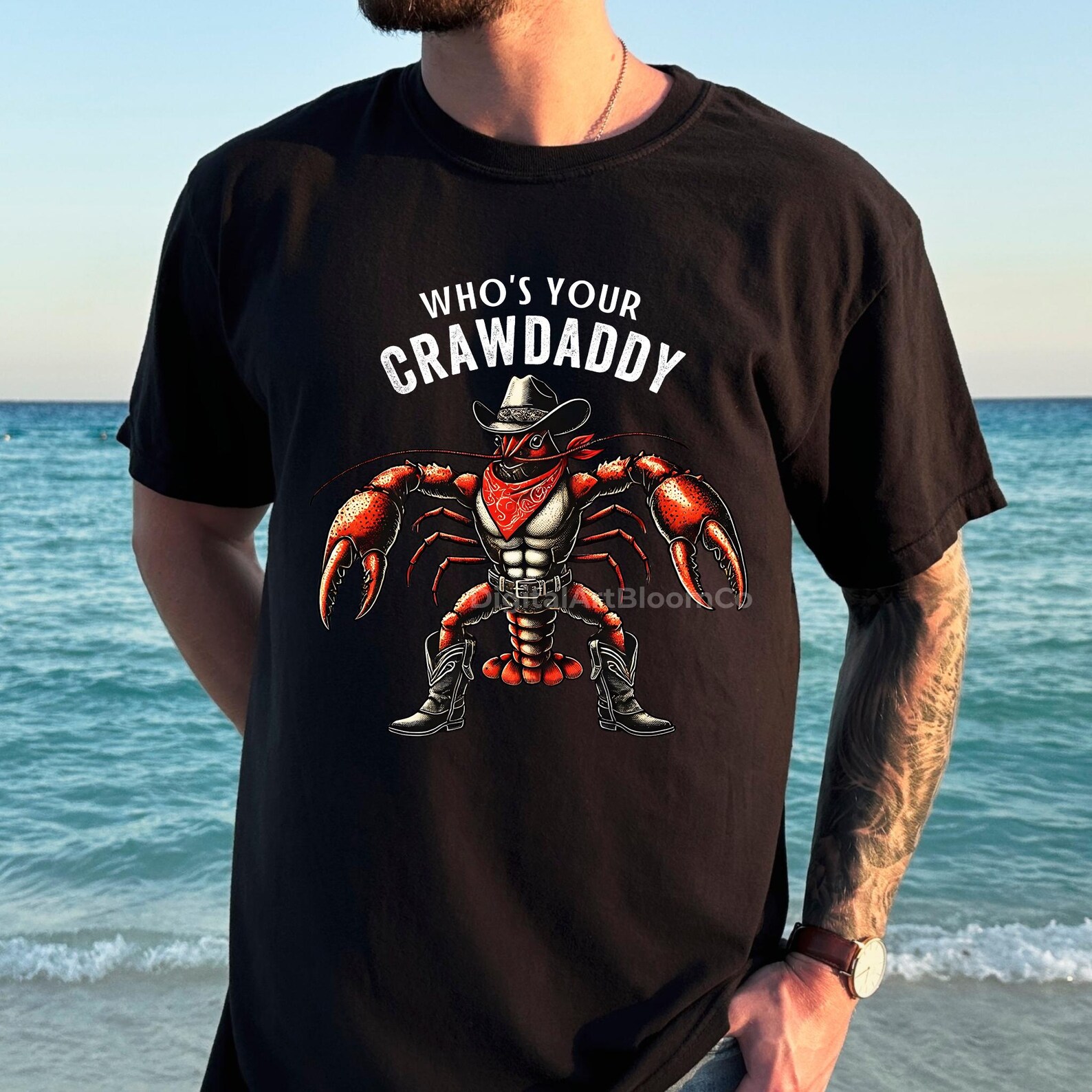 Crawfish Cowboy PNG: Louisiana Crawdaddy Sublimation Design (digital ...