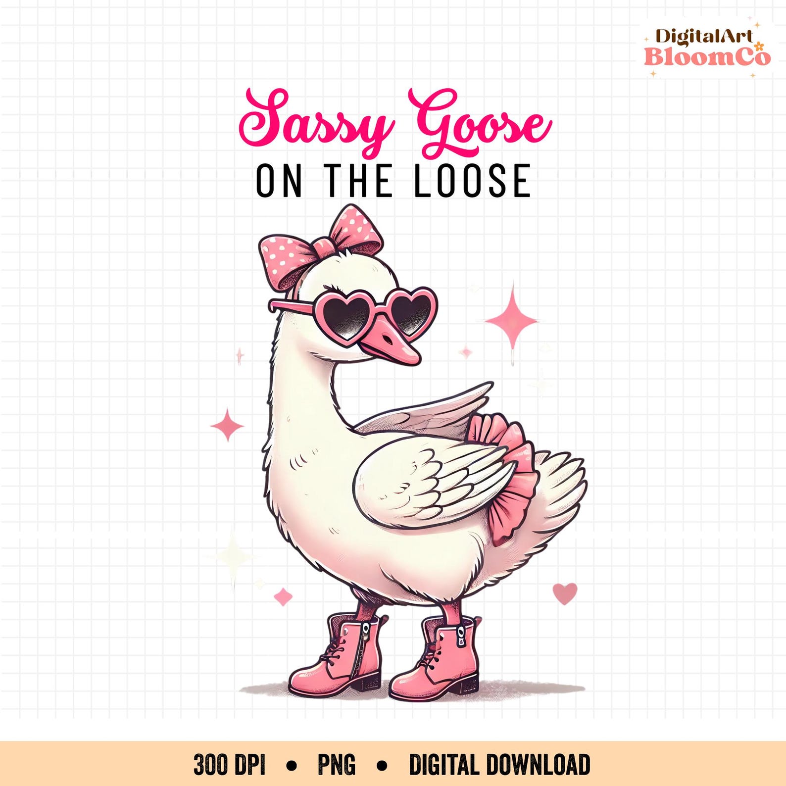 Funny Goose Png, Goose PNG, Sassy Goose on the Loose Png, Snarky Png ...