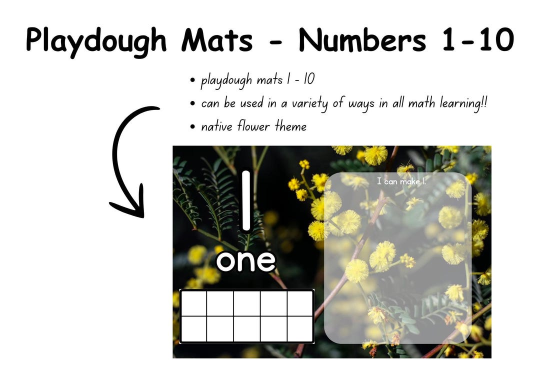 Digital Playdough Mats Numbers 1 - 10 - Etsy