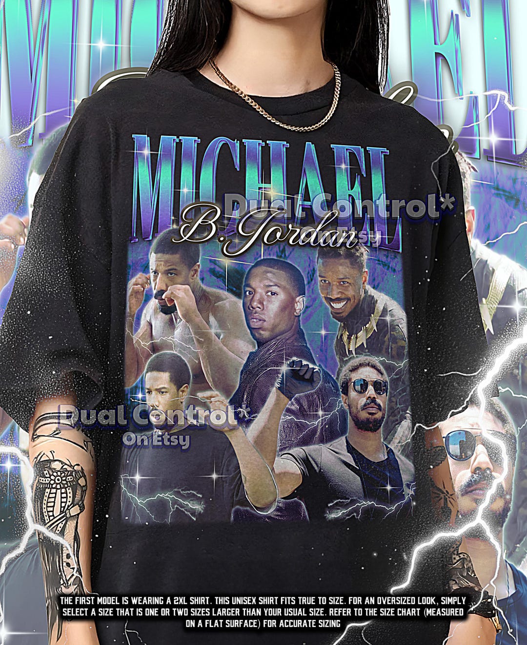 MICHAEL B JORDAN Graphic Shirt, Michael B Jordan Bold Bootleg Tee ...
