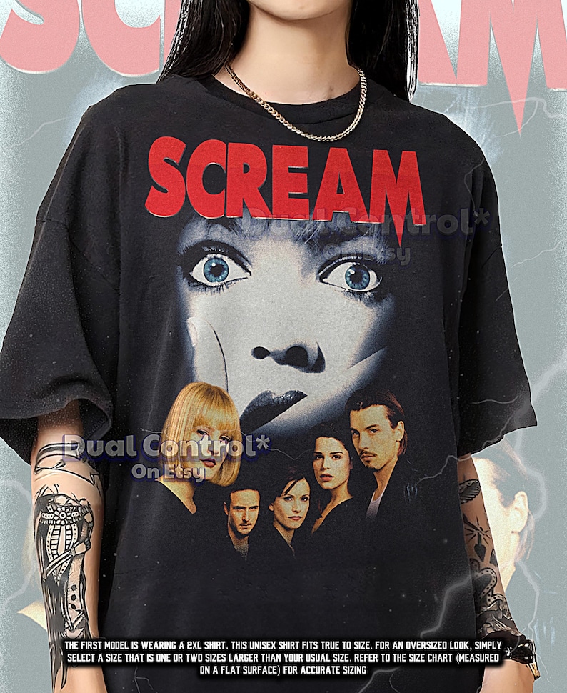 SCREAM Bootleg Shirt, Scream Retro Tees, T-shirt, Villain Longsleeve ...