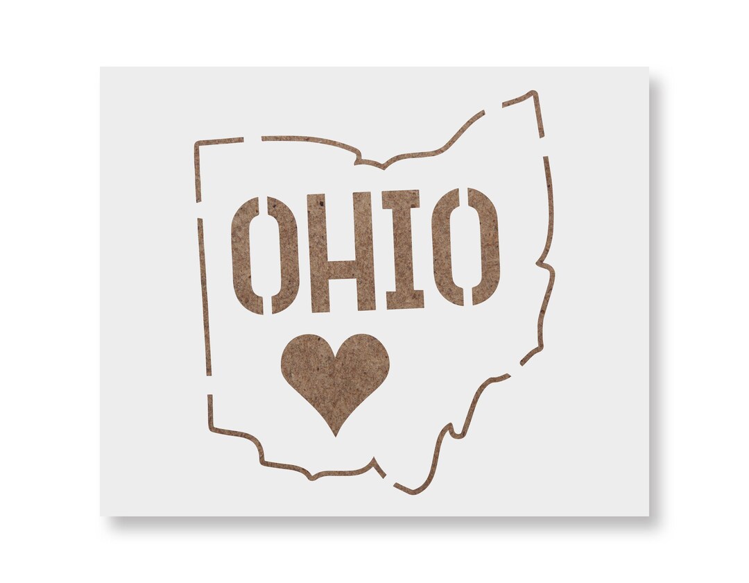 Ohio Stencil - Reusable Color, Draw, & Paint Stencil - Etsy