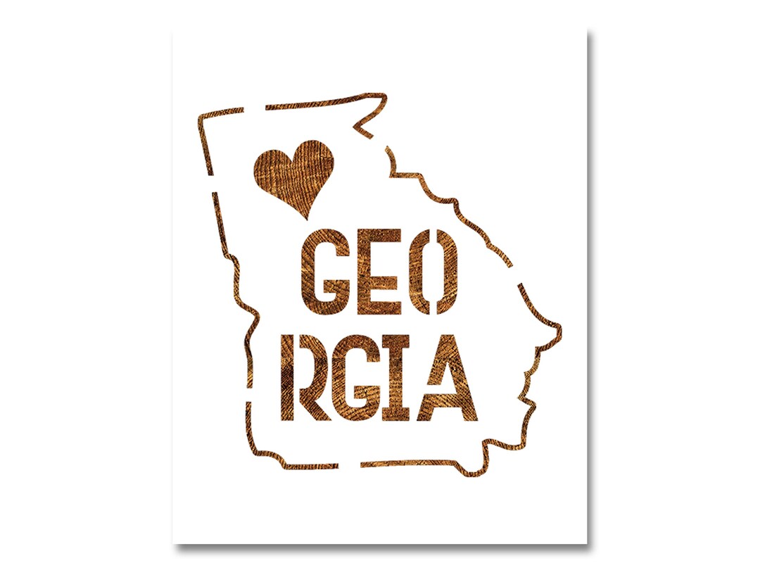 Georgia Stencil - Reusable Color, Draw, & Paint Stencil - Etsy