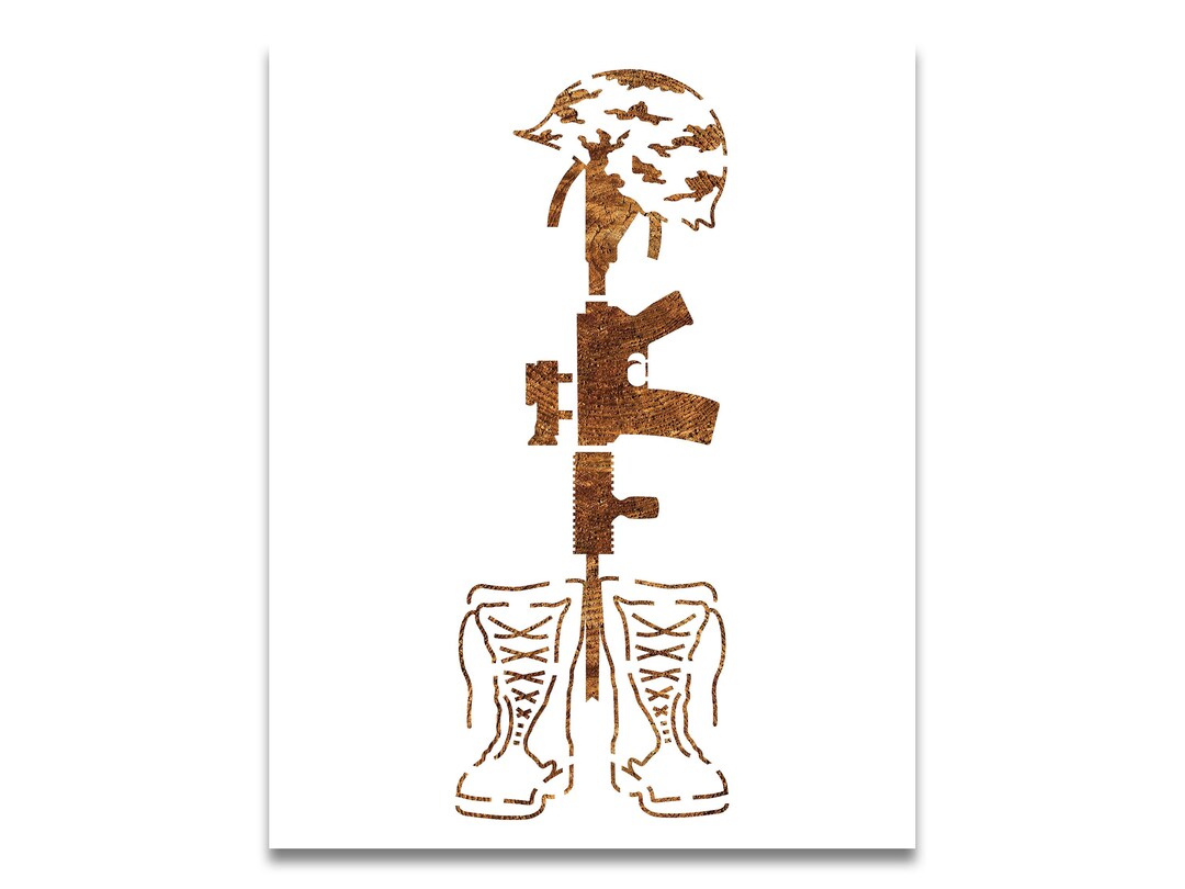 Battlefield Cross Stencil - Reusable Color, Draw, & Paint Custom ...