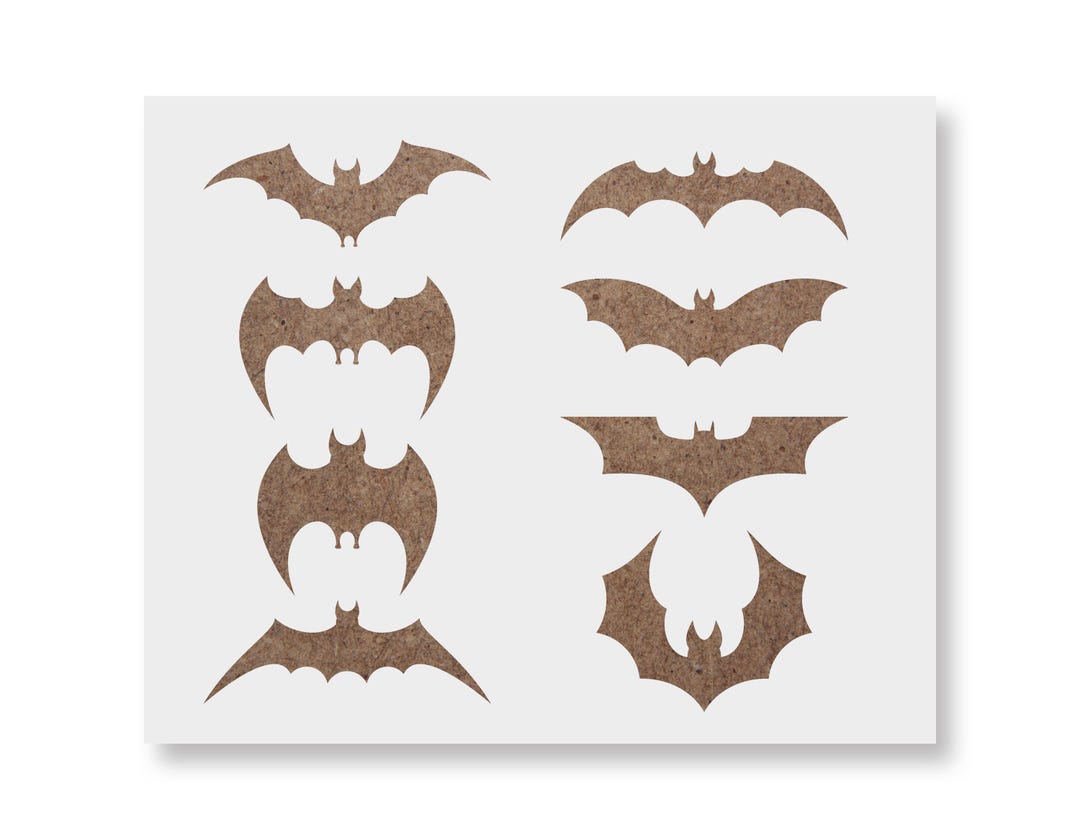 Bats Stencil - 11'x9' - Reusable Color, Draw, Paint Halloween Bats ...