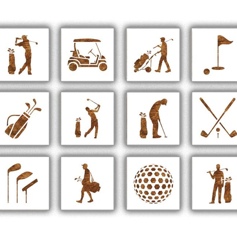 Golf Reusable Stencils - Etsy