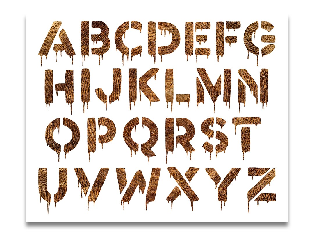 Gothic Graffiti Font Stencil - 11'x9' - Reusable Color, Draw, & Paint ...