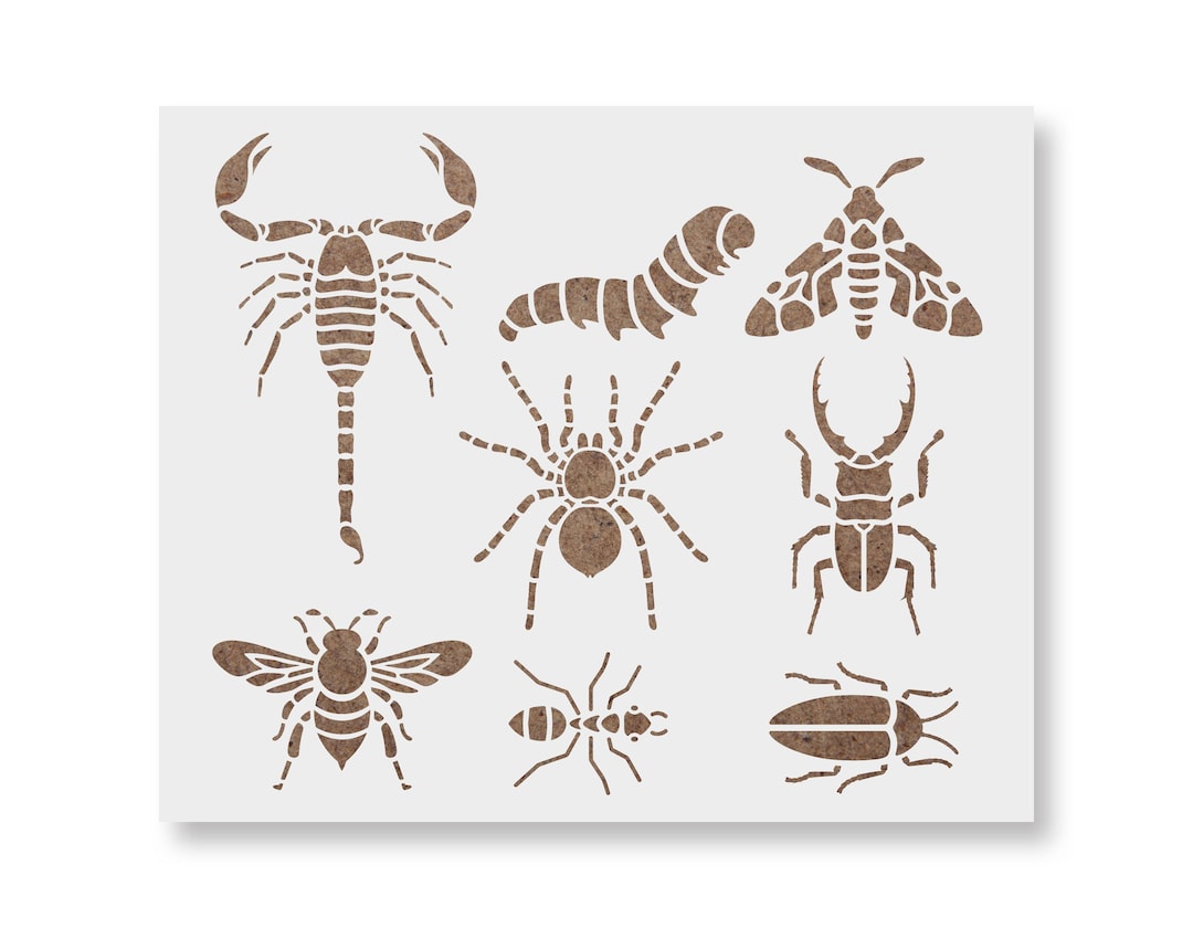 Bugs Stencil - Insects Stencil - Reusable Color, Draw, & Paint Cool ...