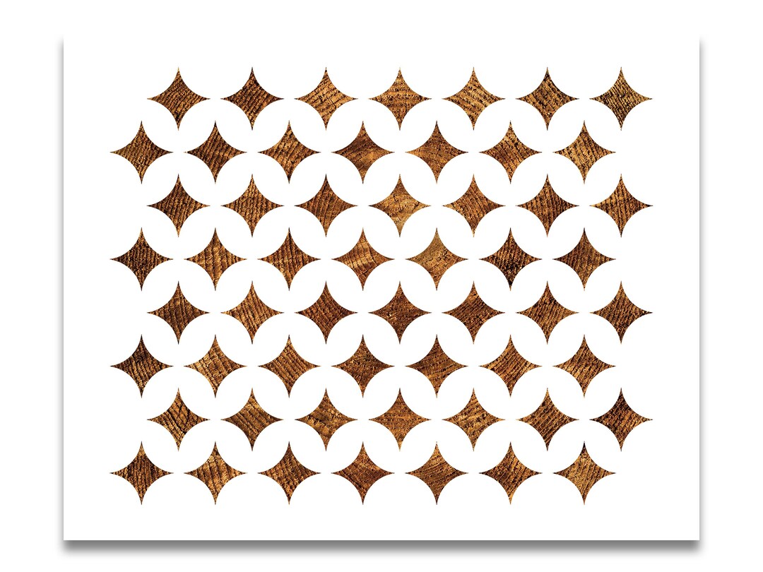 1' Diamond Pattern Stencil - Reusable Color, Draw, & Paint Cool Custom Wall Stencil Art - Etsy