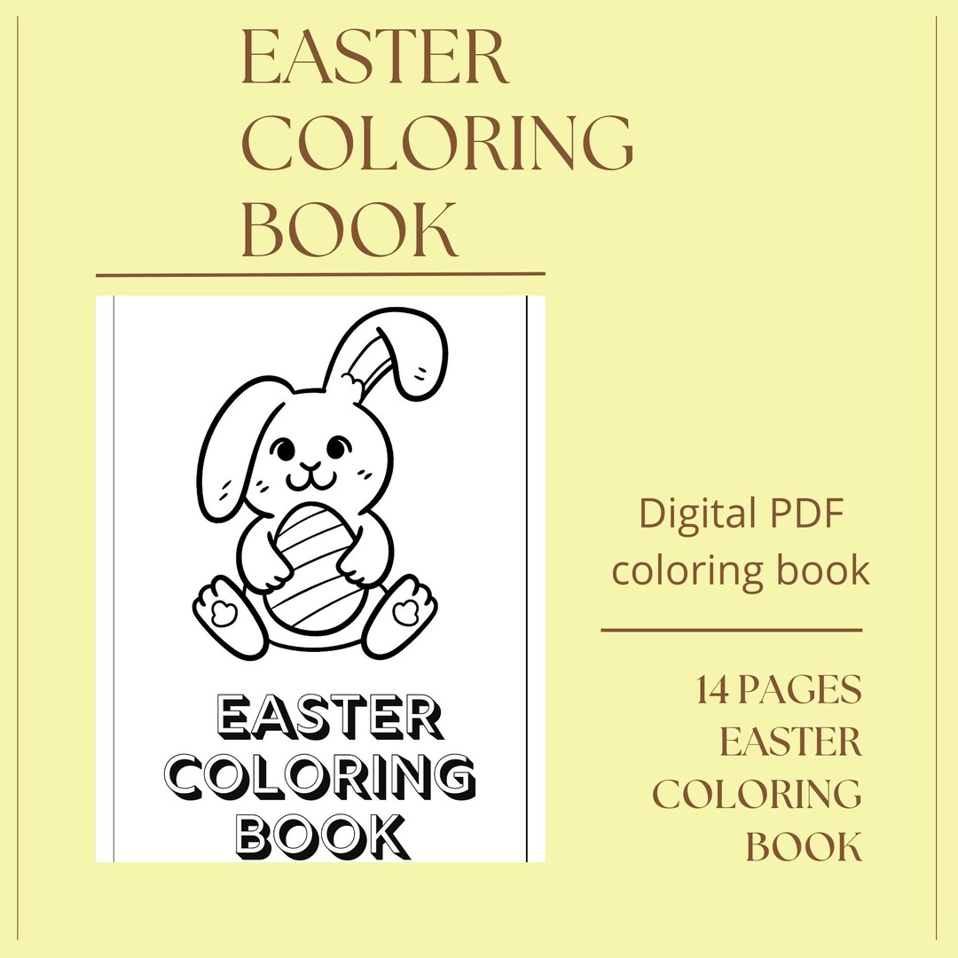 Easter Coloring Book - Etsy