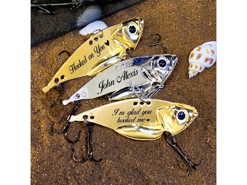 Custom Fishing Lure Fishing Buddy Gift Fish Hook Gifts Rustic Wedding ...