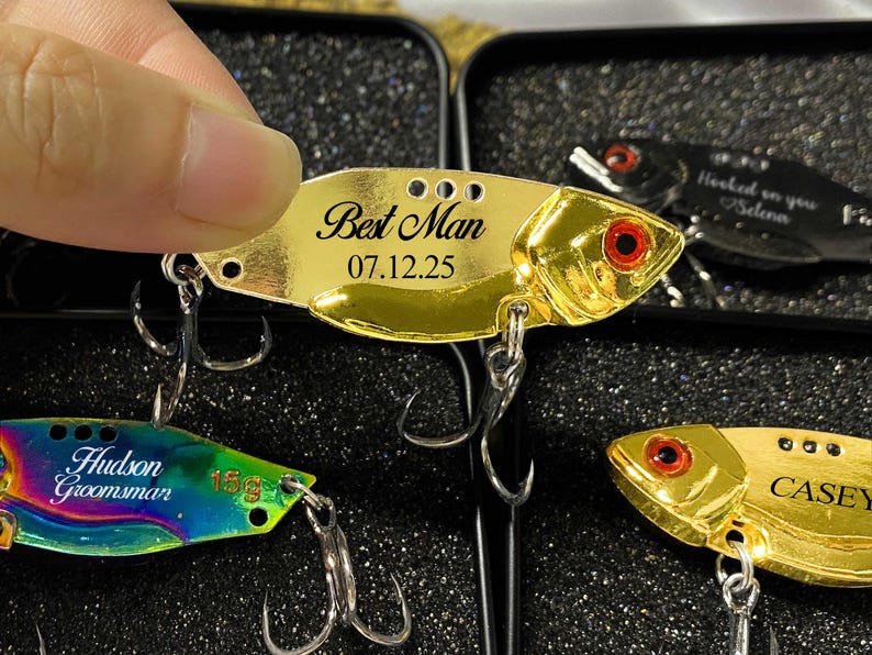 Personalized Fishing Lure Gift Set Anniversary Father's Daygift Custom ...