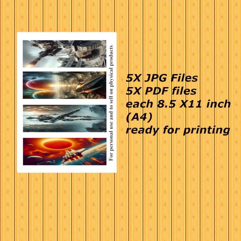 Sci-fi Bookmark Digital Download – Printable Bookmarks – 20 Designs ...