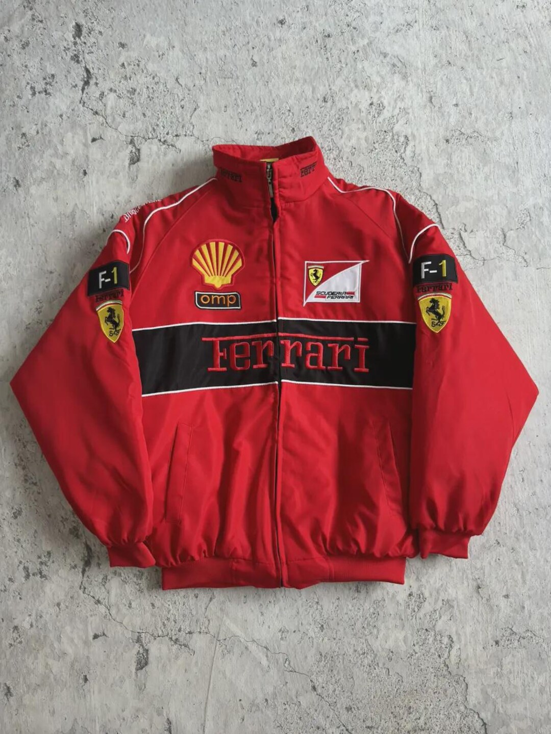 Ferrari F1 NASCAR Vintage Racing Jacket Embroidered Racing Unisex ...