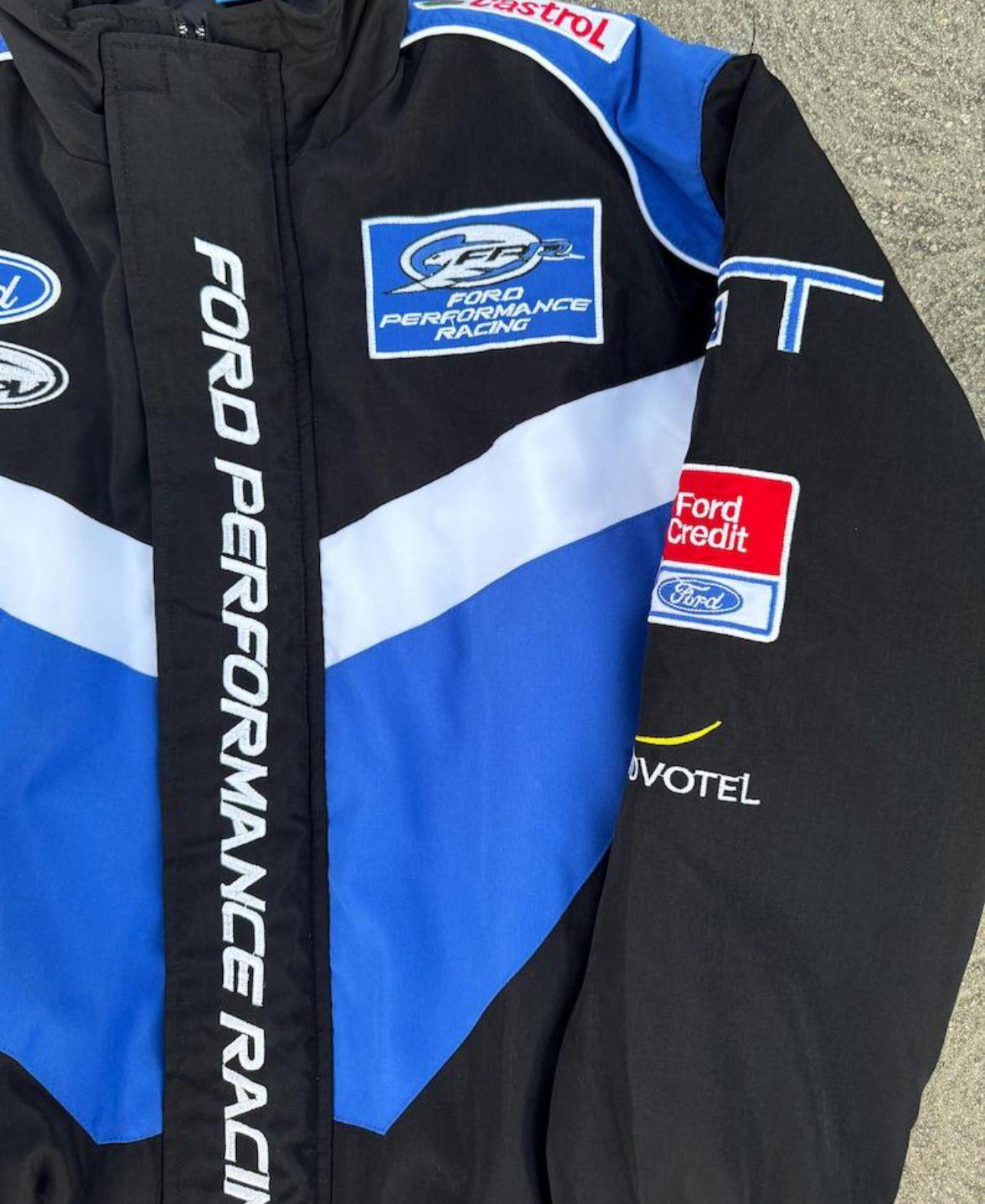 Vintage Navy/blue Ford Performance Racing/bomber Jacket, Retro Formula ...