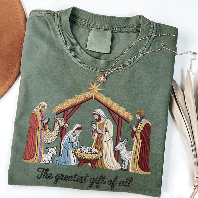 Embroidery Nativity Scene Design, Christian Christmas Machine ...