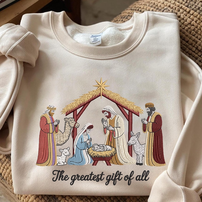 Embroidery Nativity Scene Design, Christian Christmas Machine ...