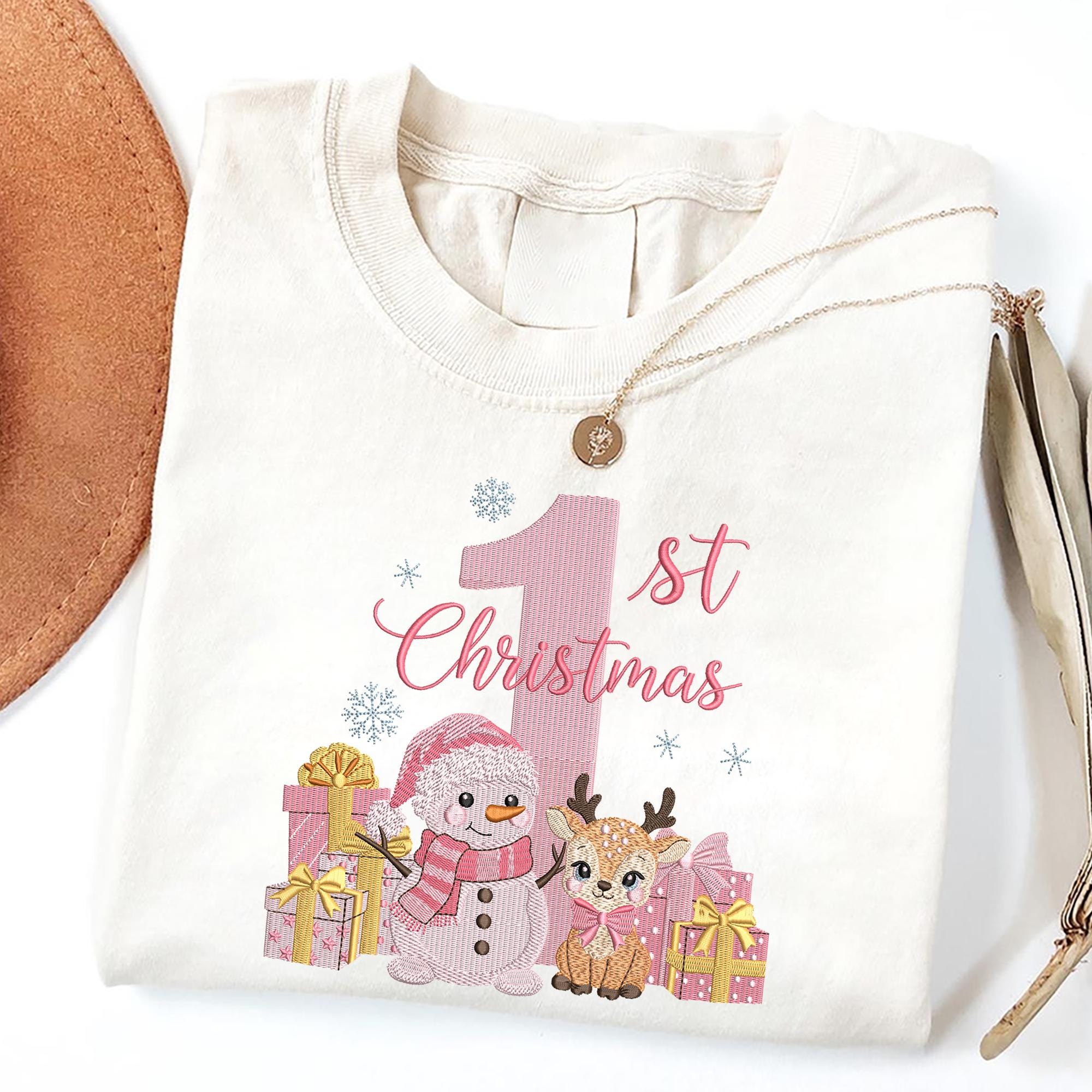 1st Christmas Embroidery Design, Baby Boys, Baby Girls Machine ...