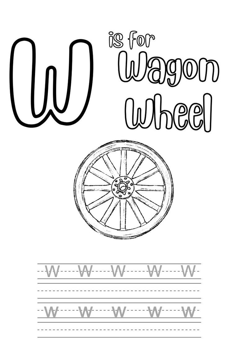 Fun Western A-Z Alphabet Coloring Worksheet, 27 Pages of Interactive ...