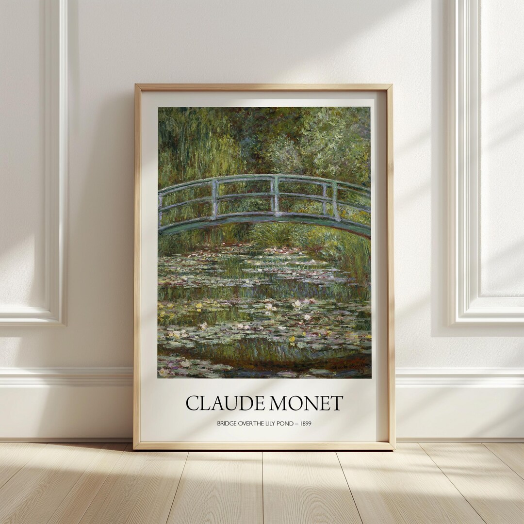 Claude Monet, Bridge Over the Lily Pond Print - Etsy