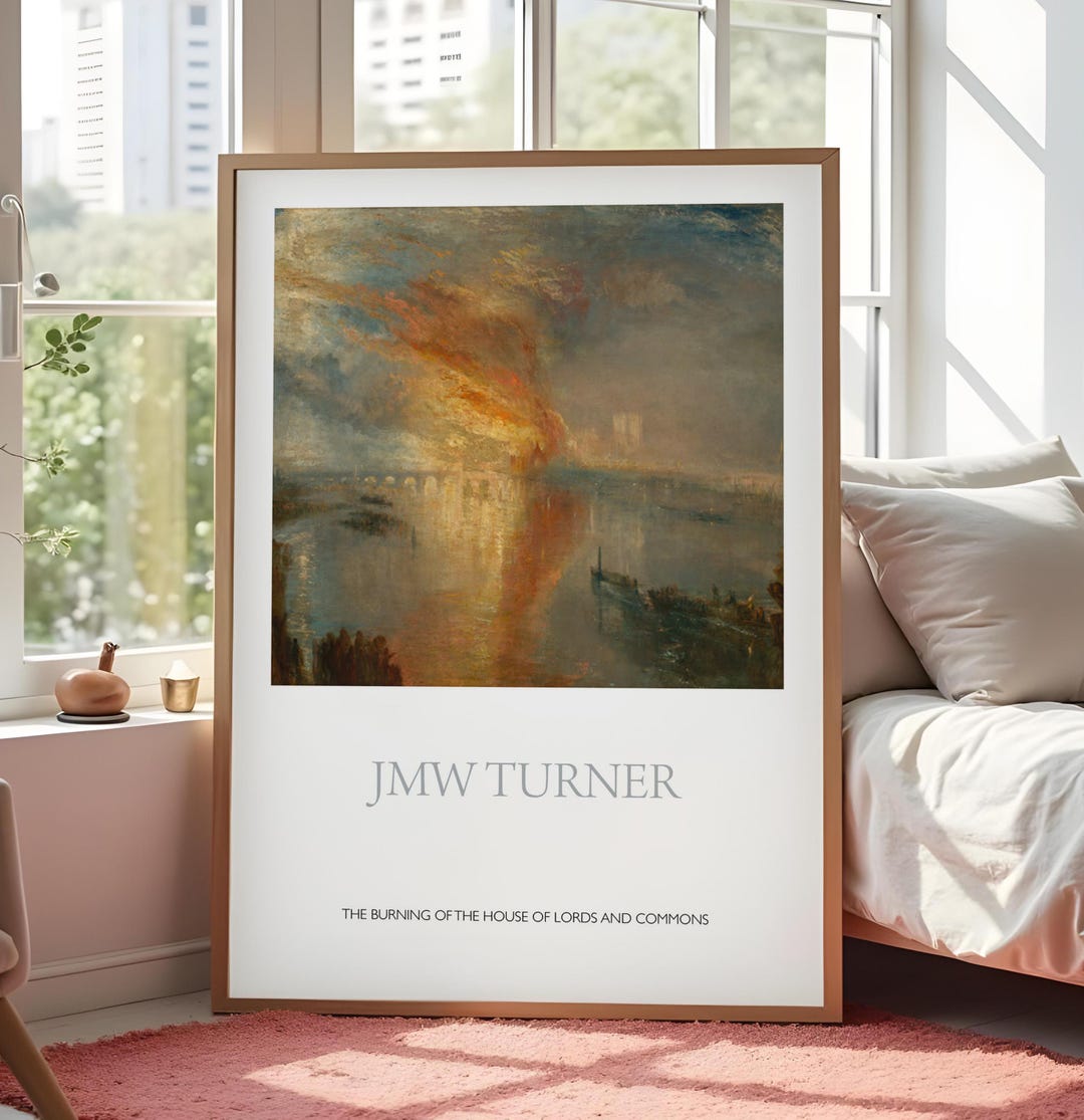 JWM Turner, Burning of the House of Lords Print - Etsy