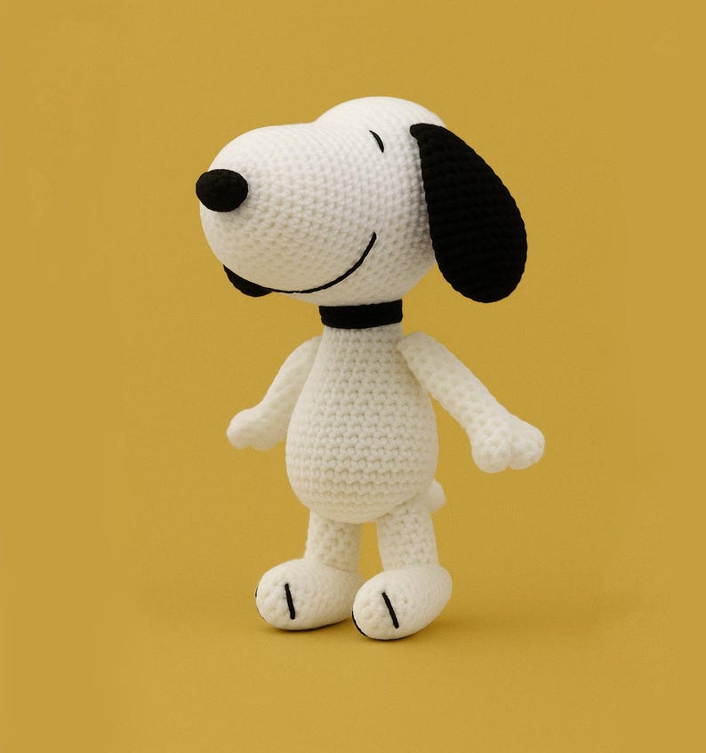 Snoopy Dog Amigurumi Crochet Pattern for Beginners, Knitting Character ...