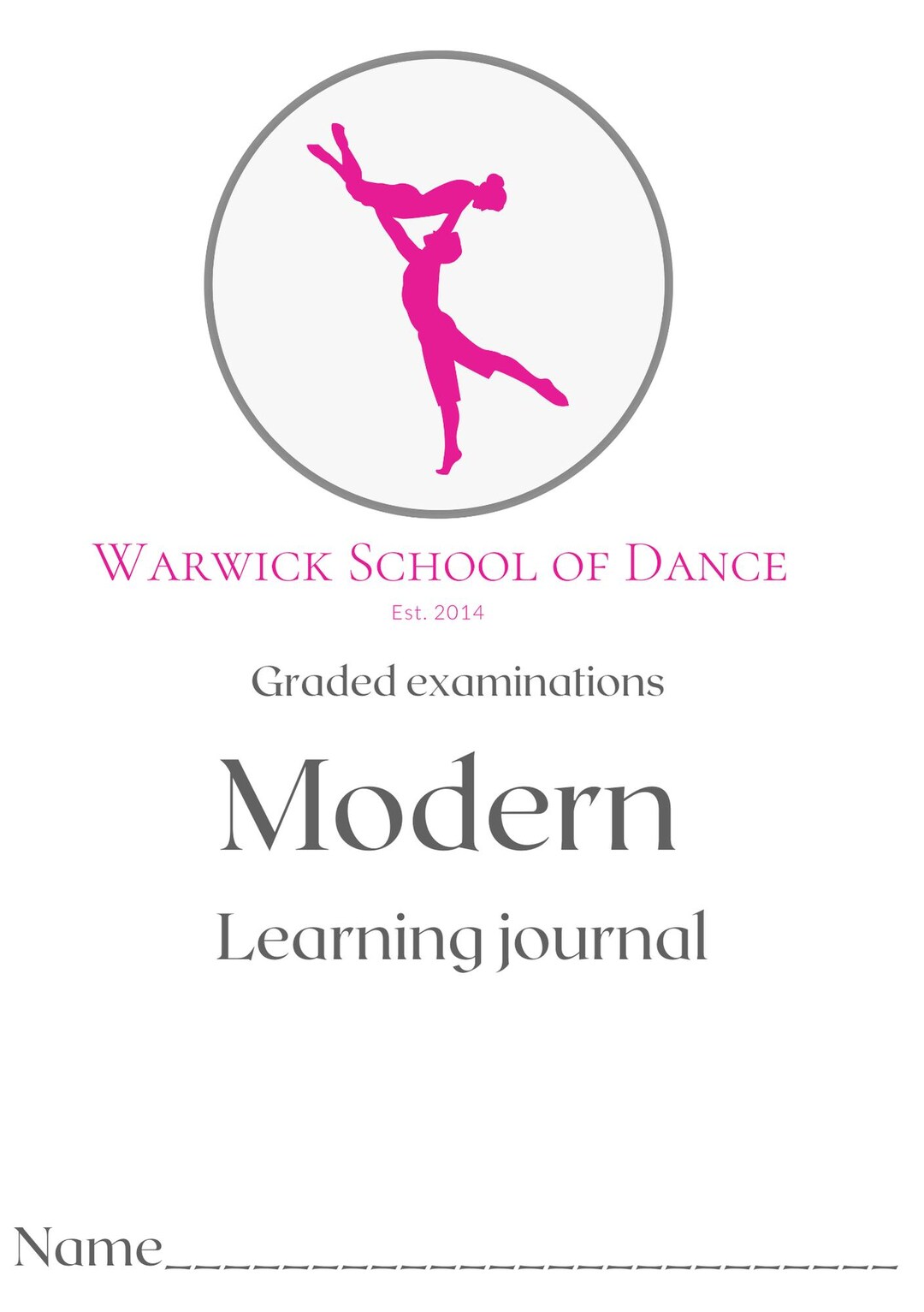 CANVA Template for Dance Learning Journal for ISTD Modern Grades (fully ...