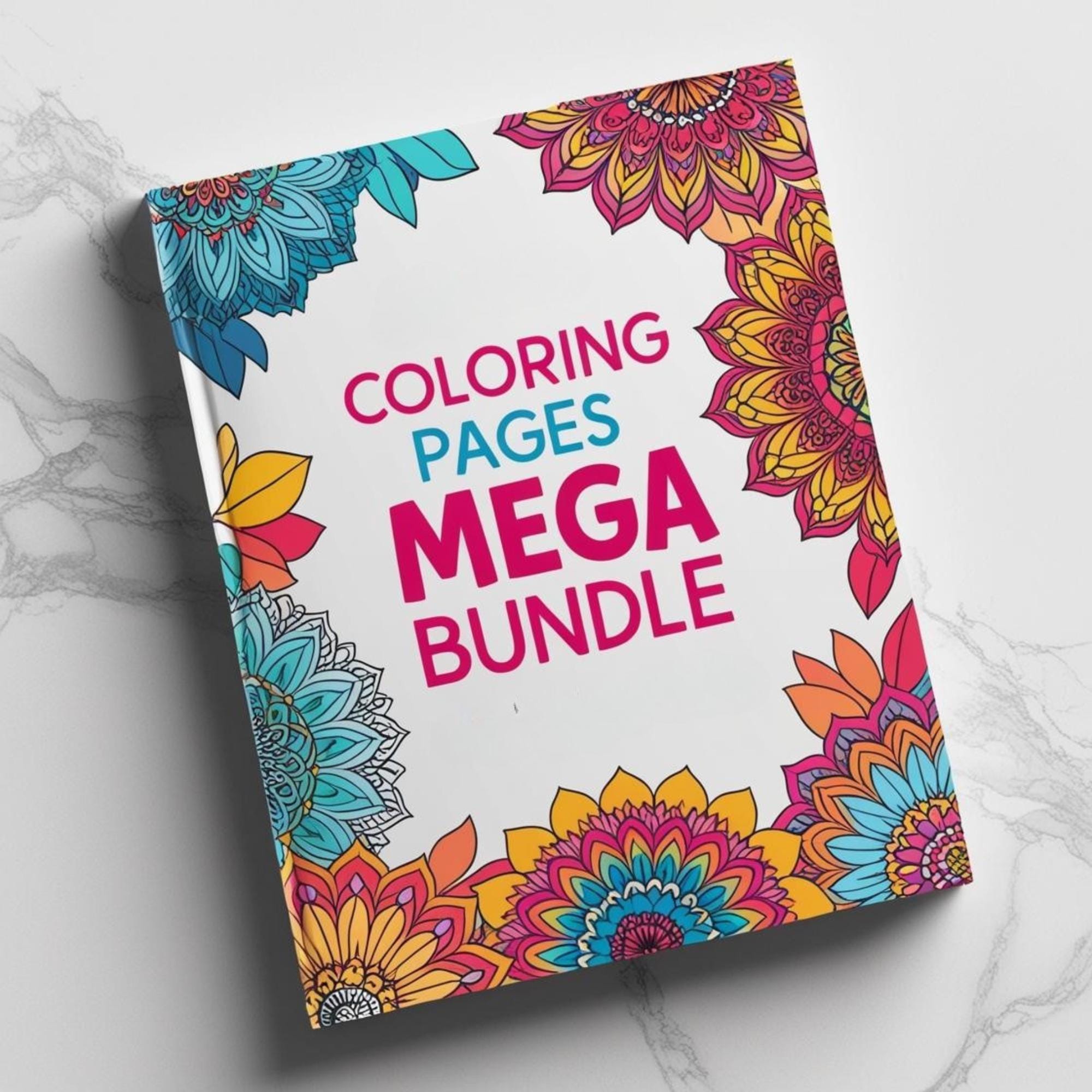 12,000+ Printable Coloring Pages Bundle – Mandalas, Animals, Flowers ...