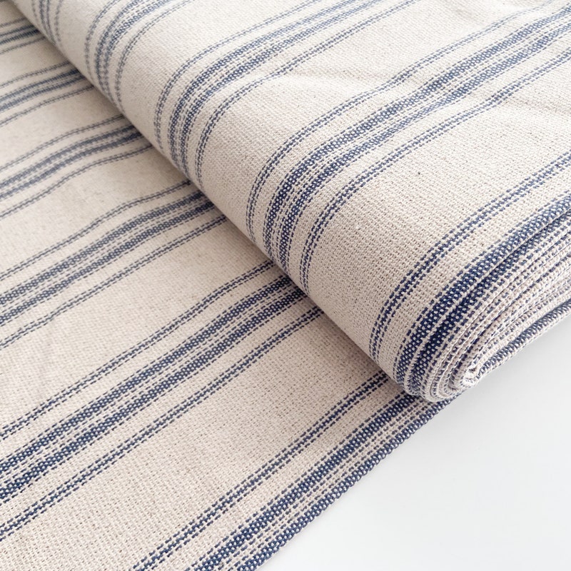 Blue Grain Sack Fabric - Etsy