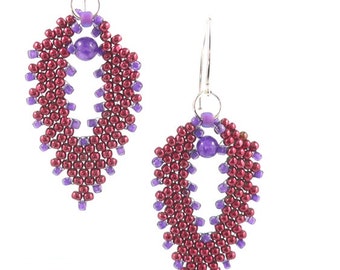 Russian leaves peyote beadweaving stitch variation tutorial | Etsy