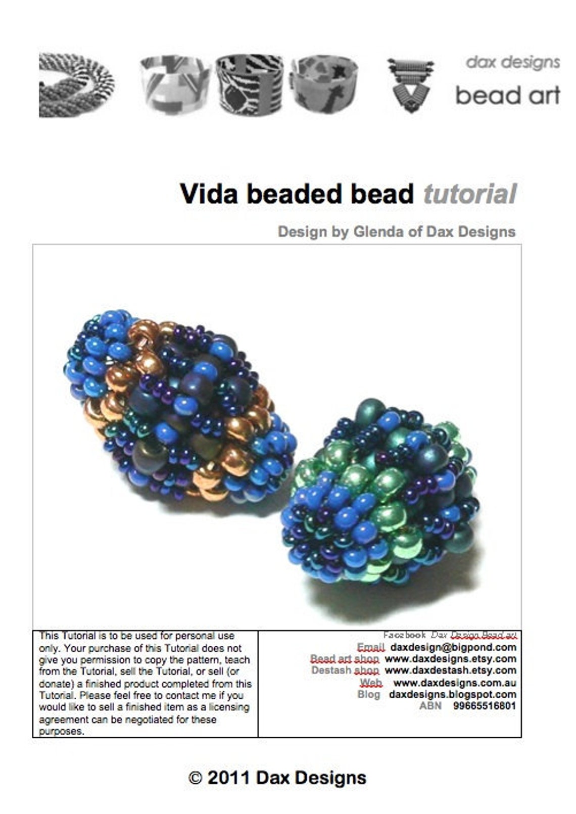 Vida Beaded Bead Fab Femme Collection: Instant Downloadable Pattern PDF ...