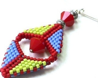 Rhombus Beaded Beads Tutorial: Instant Downloadable Pattern | Etsy