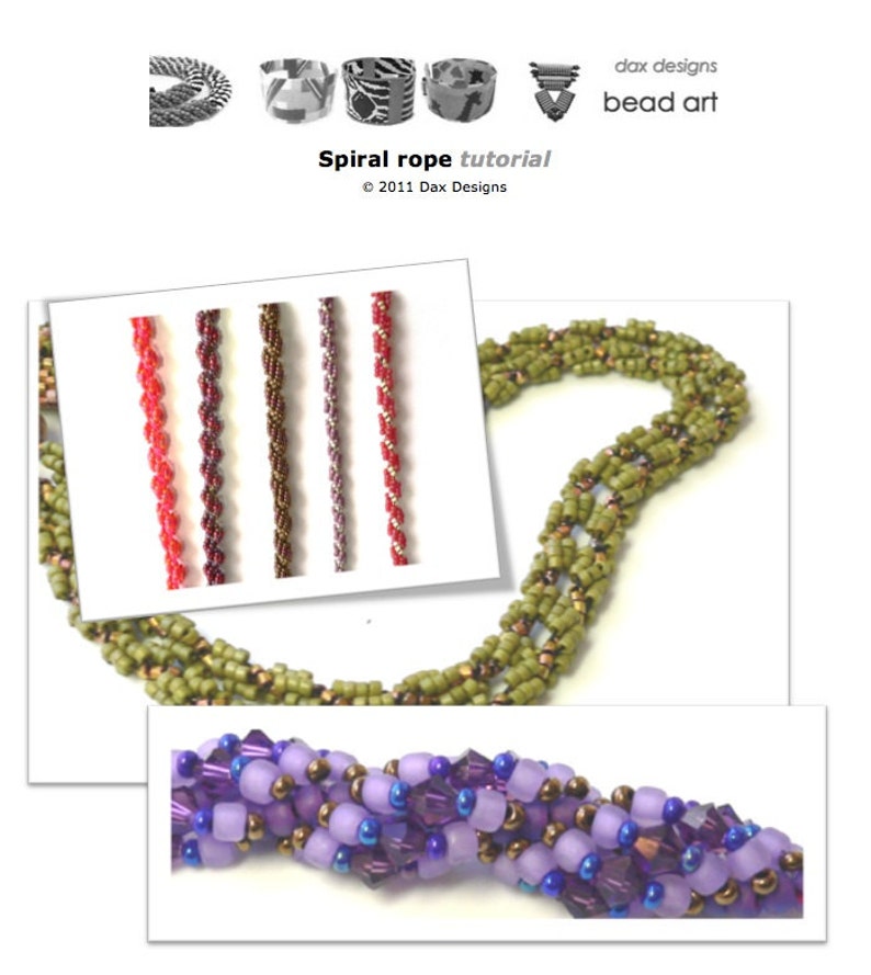 Spiral Beaded Rope Tutorial for Beginners: Instant Downloadable Pattern ...