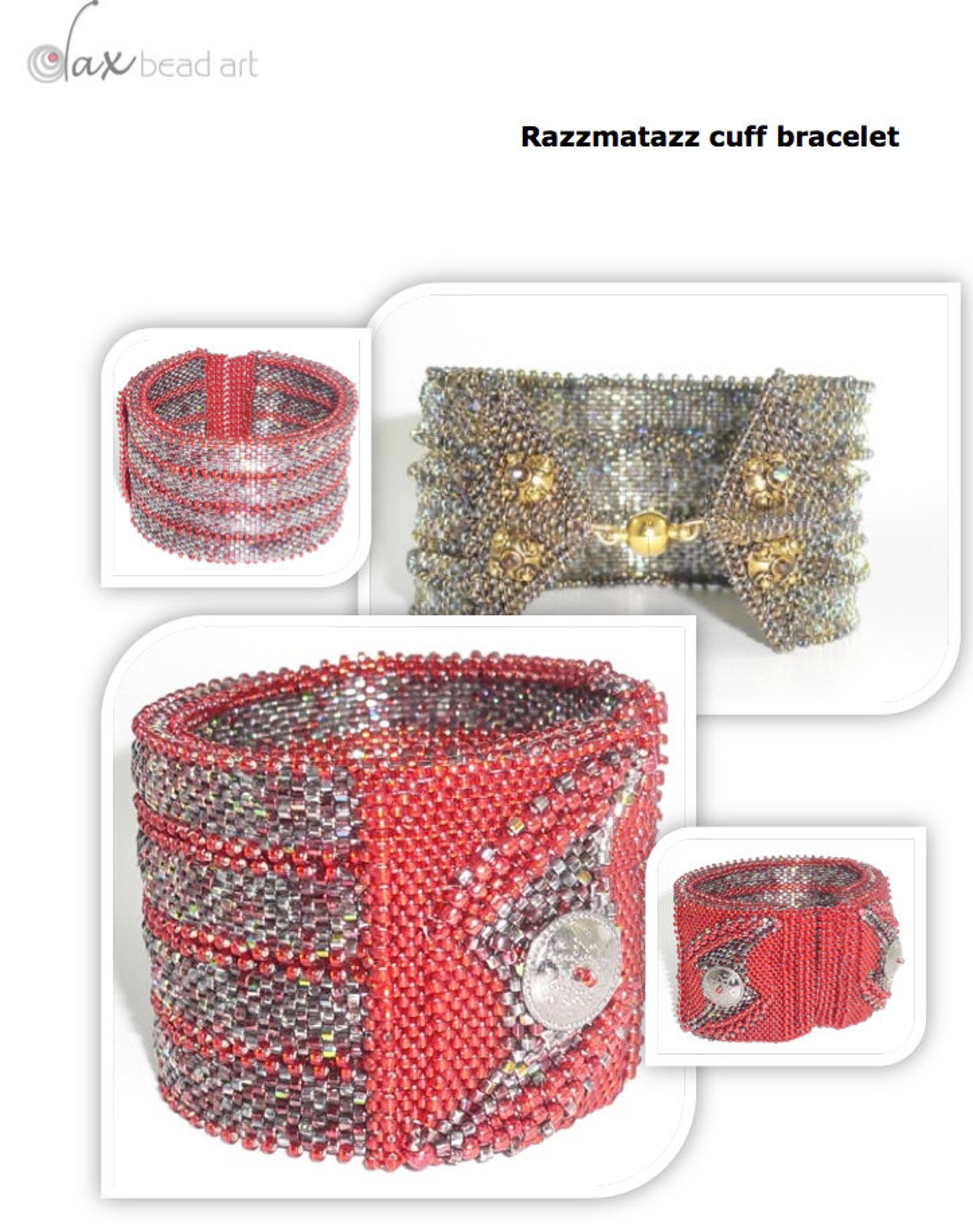 Razzmatazz Beadweaving Bracelet: Instant Downloadable Pattern PDF File ...