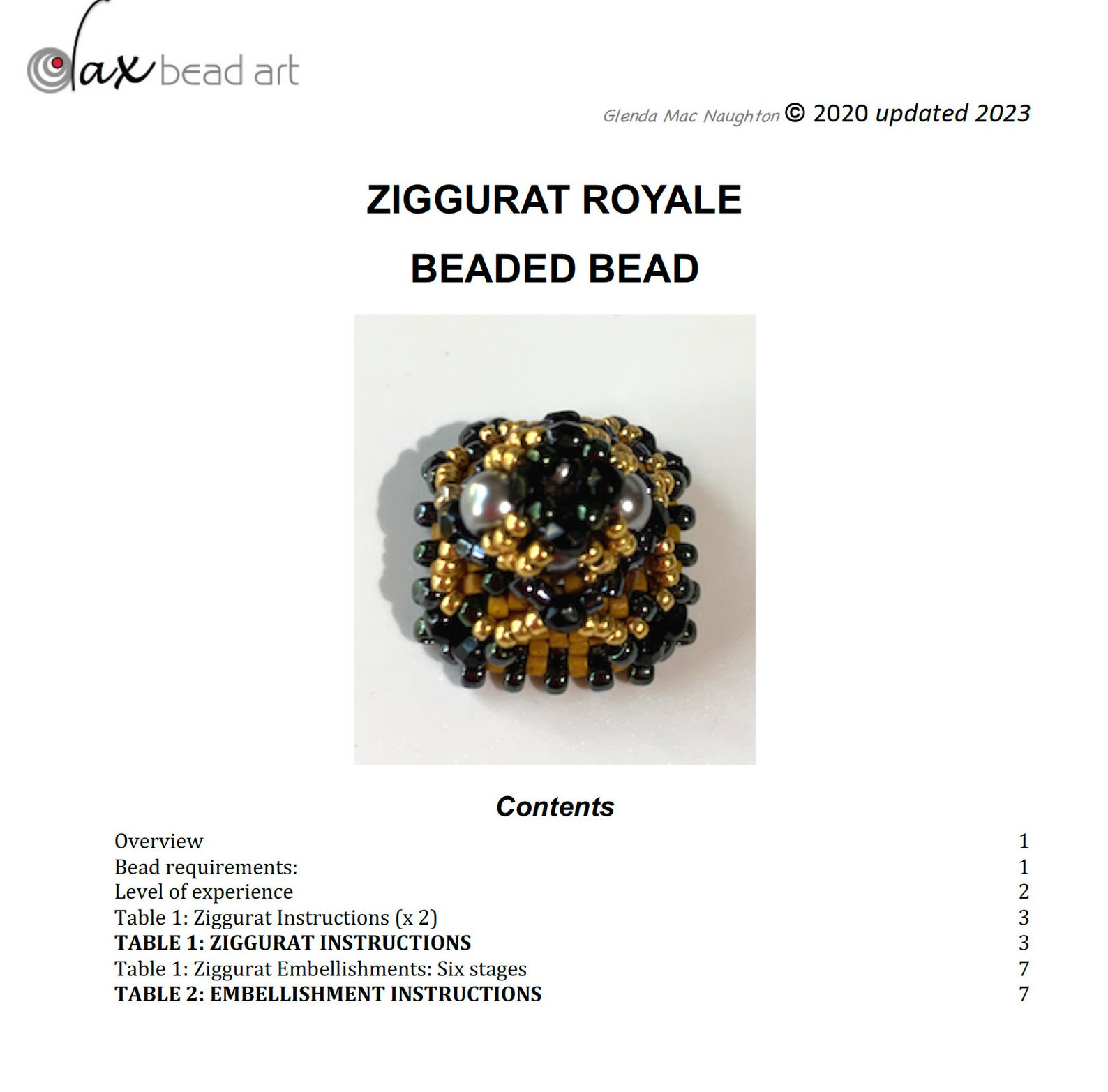 Ziggurat Royale Beaded Bead Instant Downloadable Pattern PDF File - Etsy