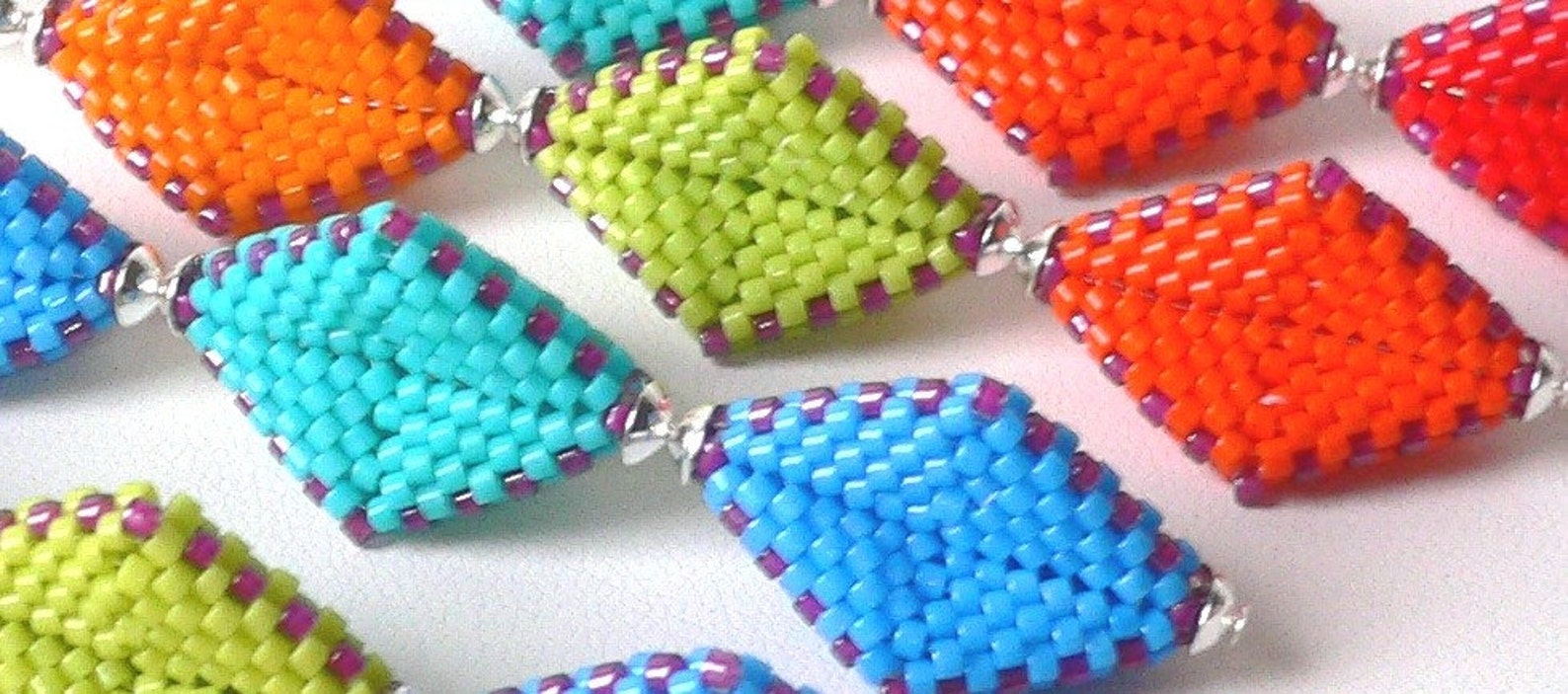 Rhombus Beaded Beads Tutorial: Instant Downloadable Pattern PDF File - Etsy
