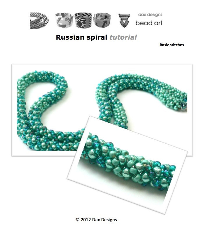 Russian Spiral Rope Tutorial for Bracelet or Necklace: Instant ...