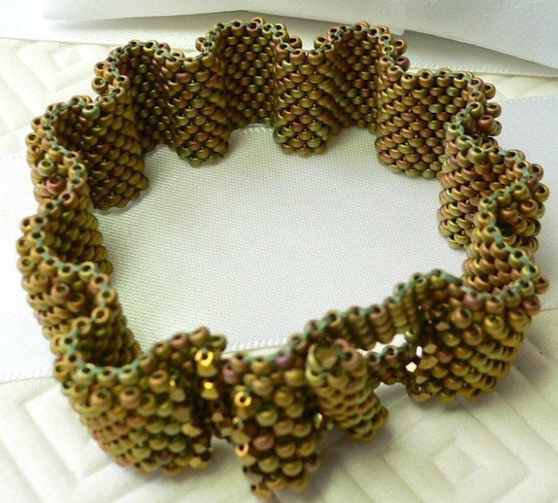 Parabola Waves Peyote Stitch Tutorial: Instant Downloadable Pattern PDF ...