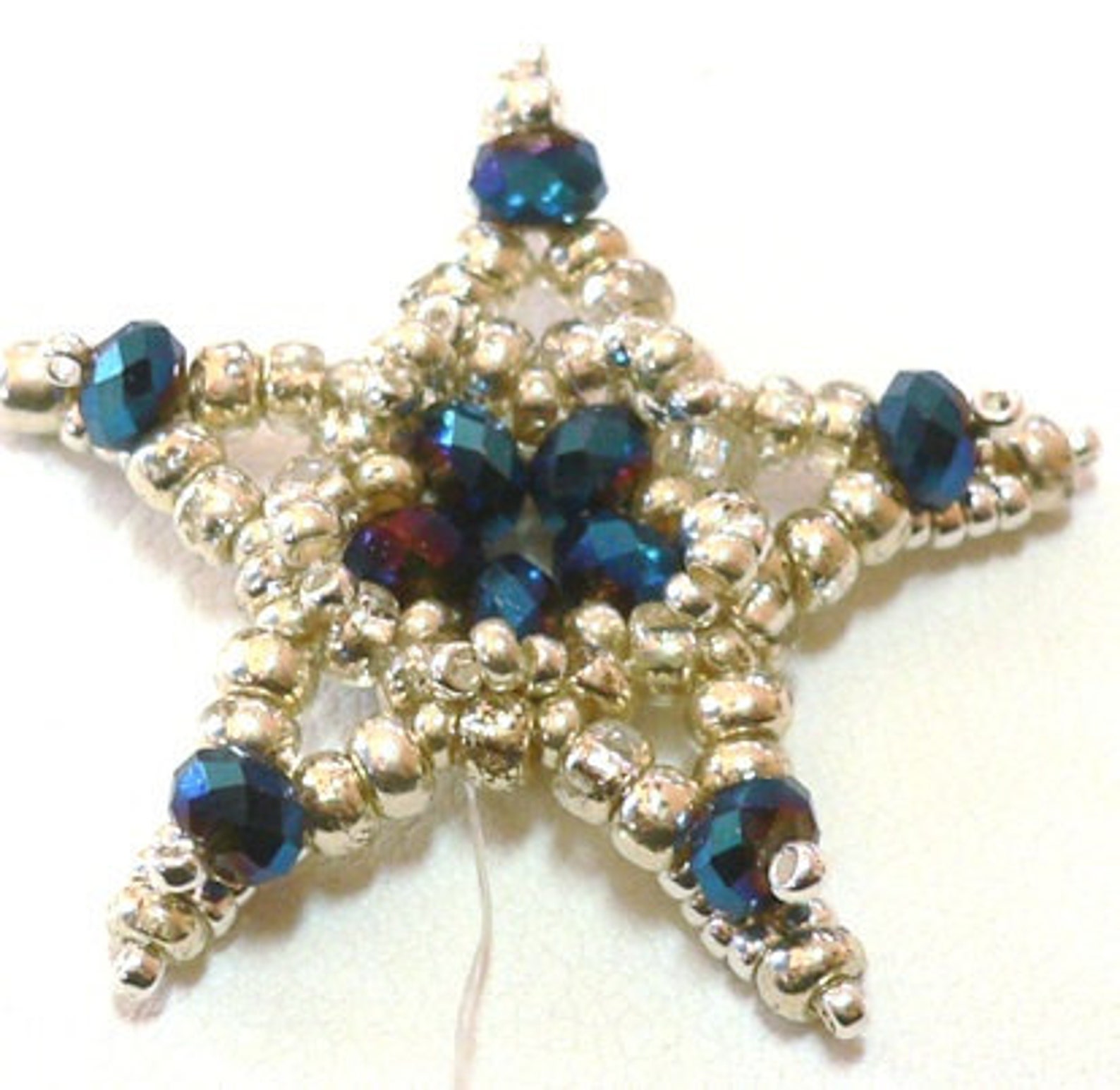 Starry Stars Beaded Xmas Stars Tutorial: Instant Downloadable Pattern ...