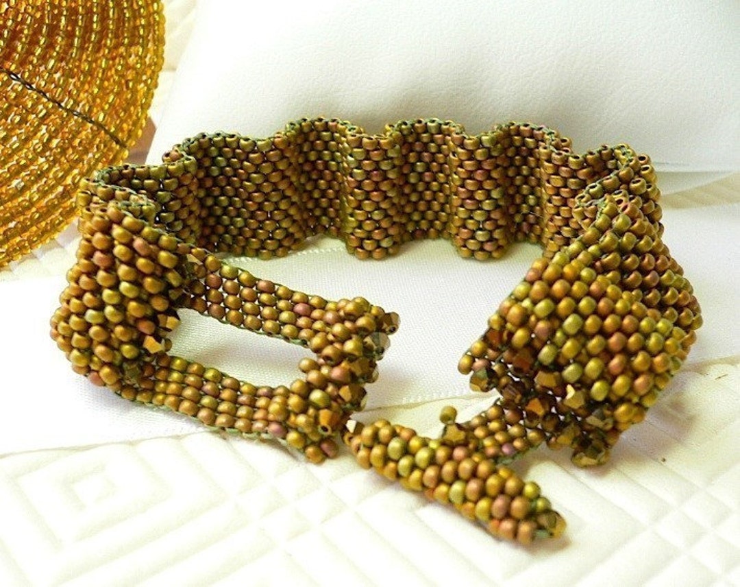 Parabola Waves Peyote Stitch Tutorial: Instant Downloadable Pattern PDF ...